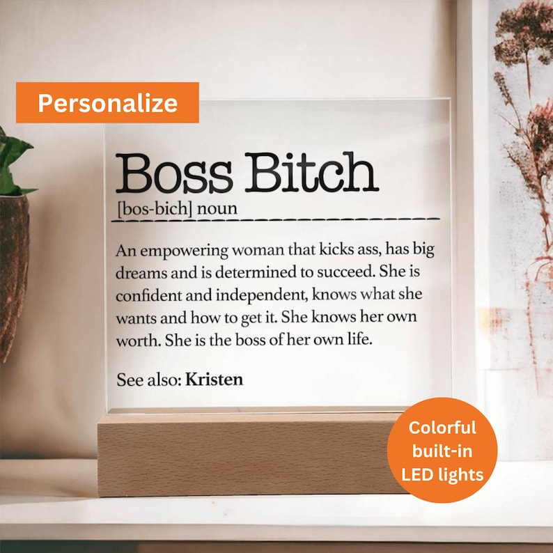 Personalized Boss Bitch Definition, Boss Bitch Definition Gift, Custom ...