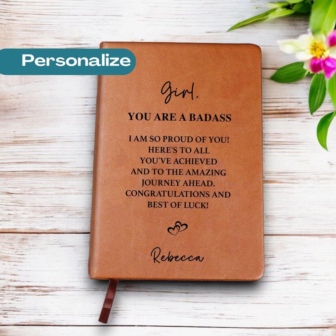 Personalized Graduation Journal for Best Friend, New Job Gift ...