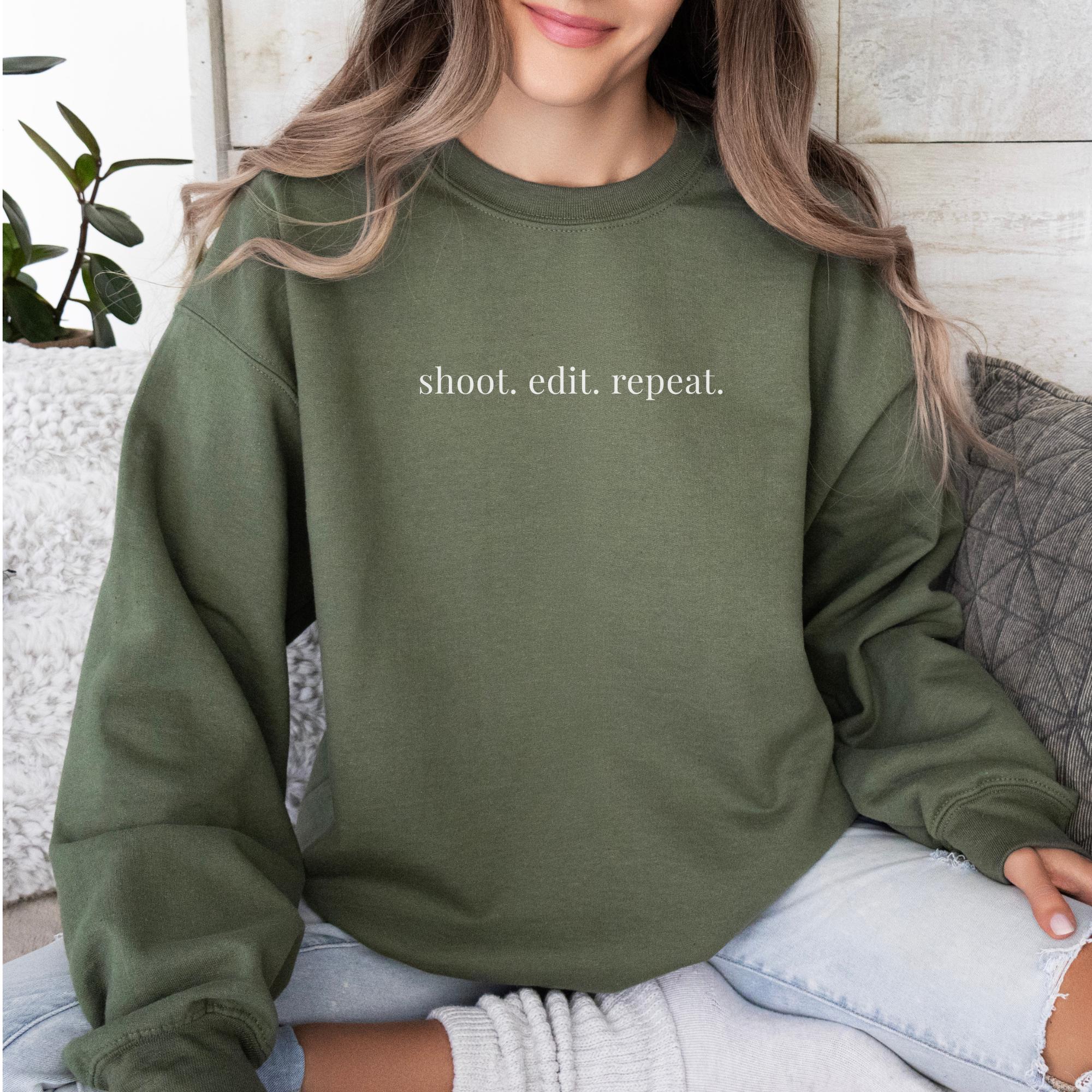Shoot Edit Repeat Crewneck, Photographer Gift - Etsy