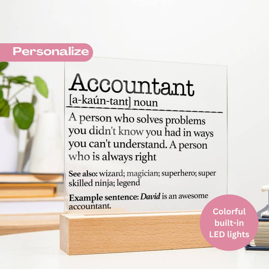 Personalized Accountant Definition Gift, Accountant Definition Gift ...