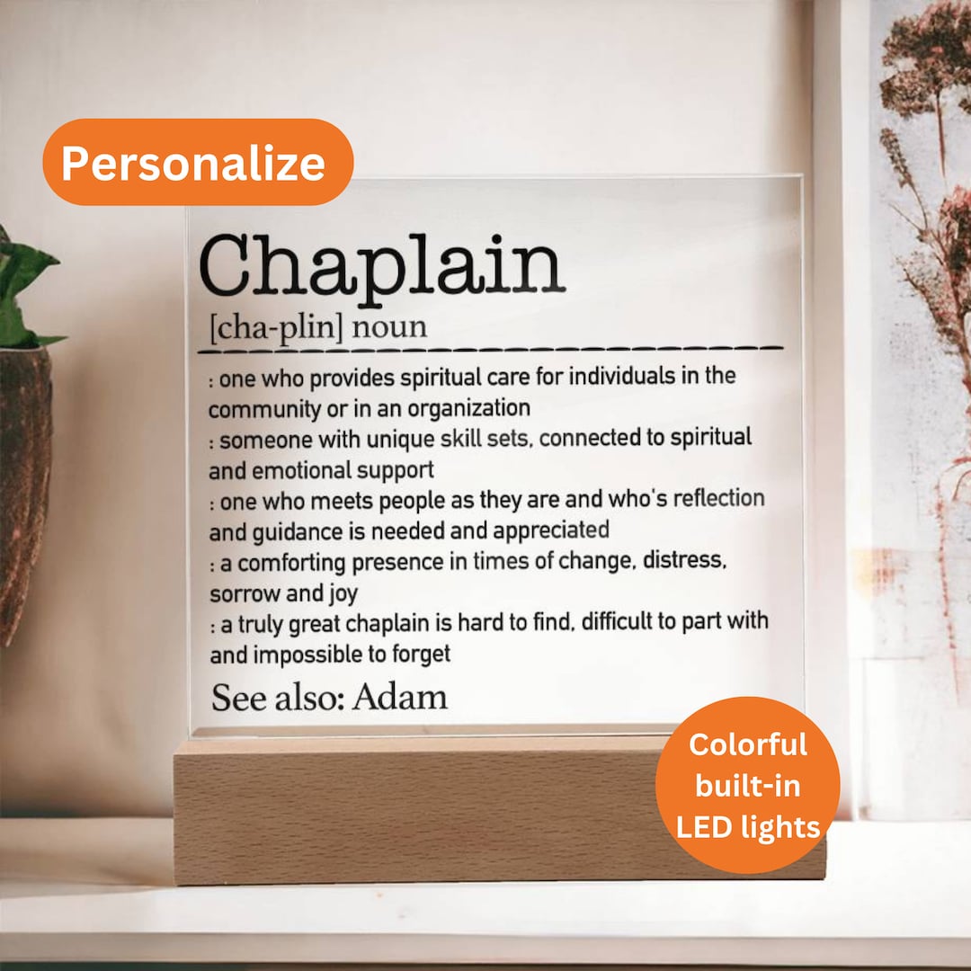 Chaplain Definition Meaning Gift, Custom Chaplain Gift, Army Chaplain ...