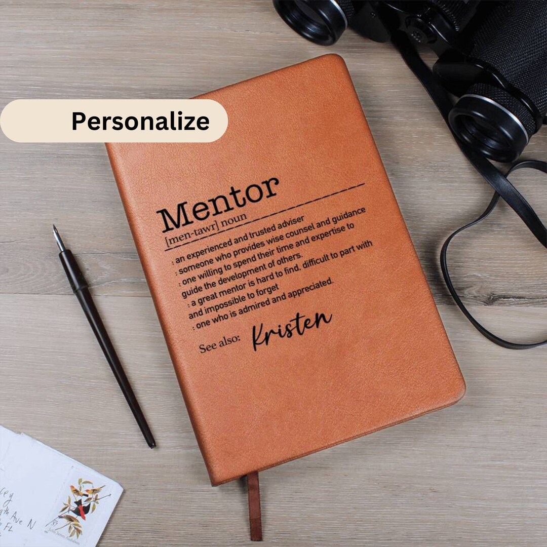 Personalized Mentor Journal, Mentor Definition Meaning Gift, Custom Mentor Gift, Mentor Gift ...