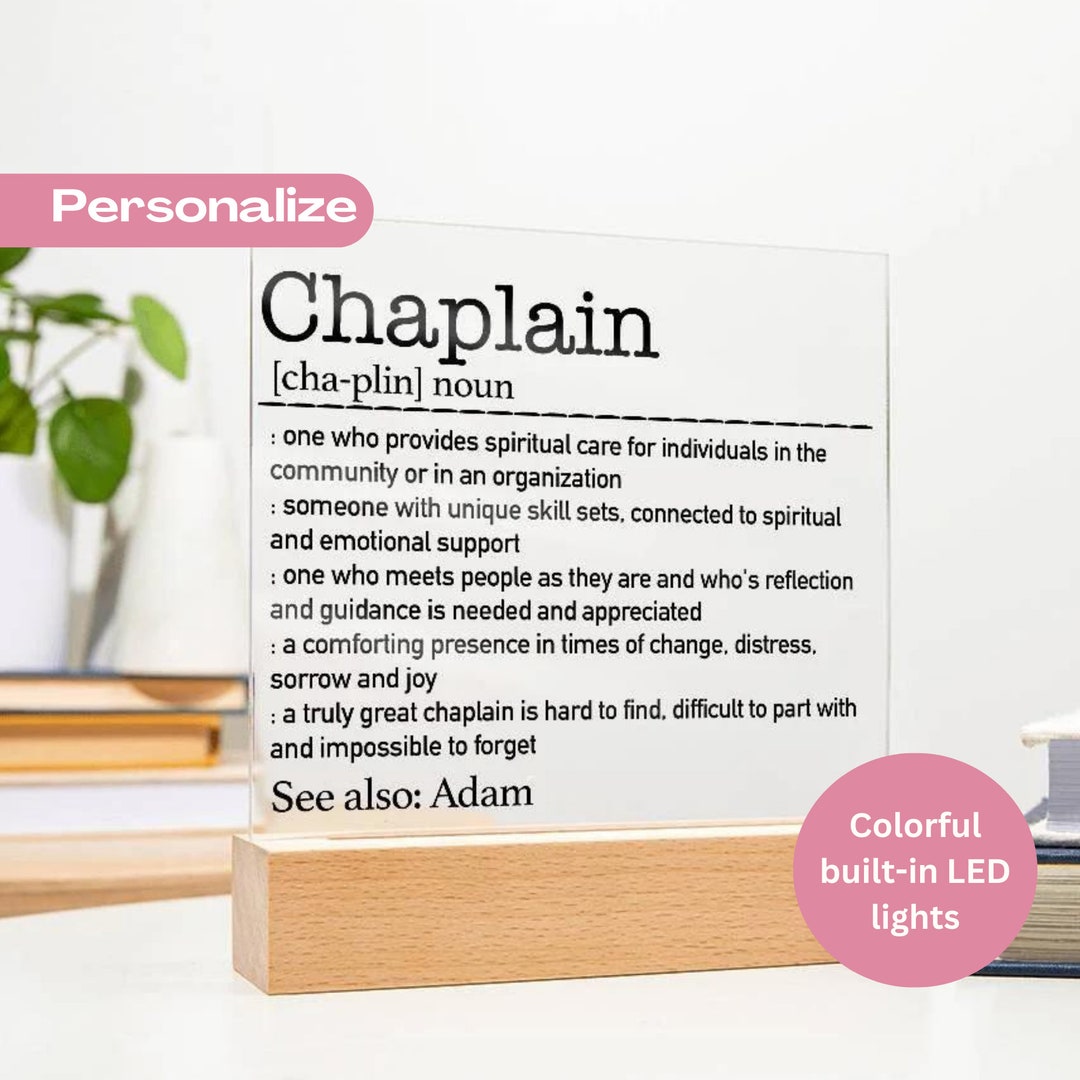 Chaplain Definition Meaning Gift, Custom Chaplain Gift, Army Chaplain ...
