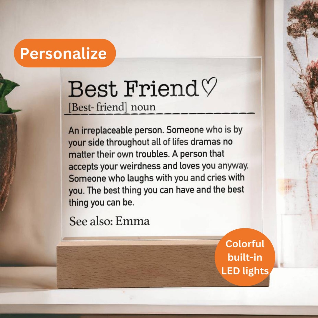 Personalized Best Friend Definition, Best Friend Definition Gift ...