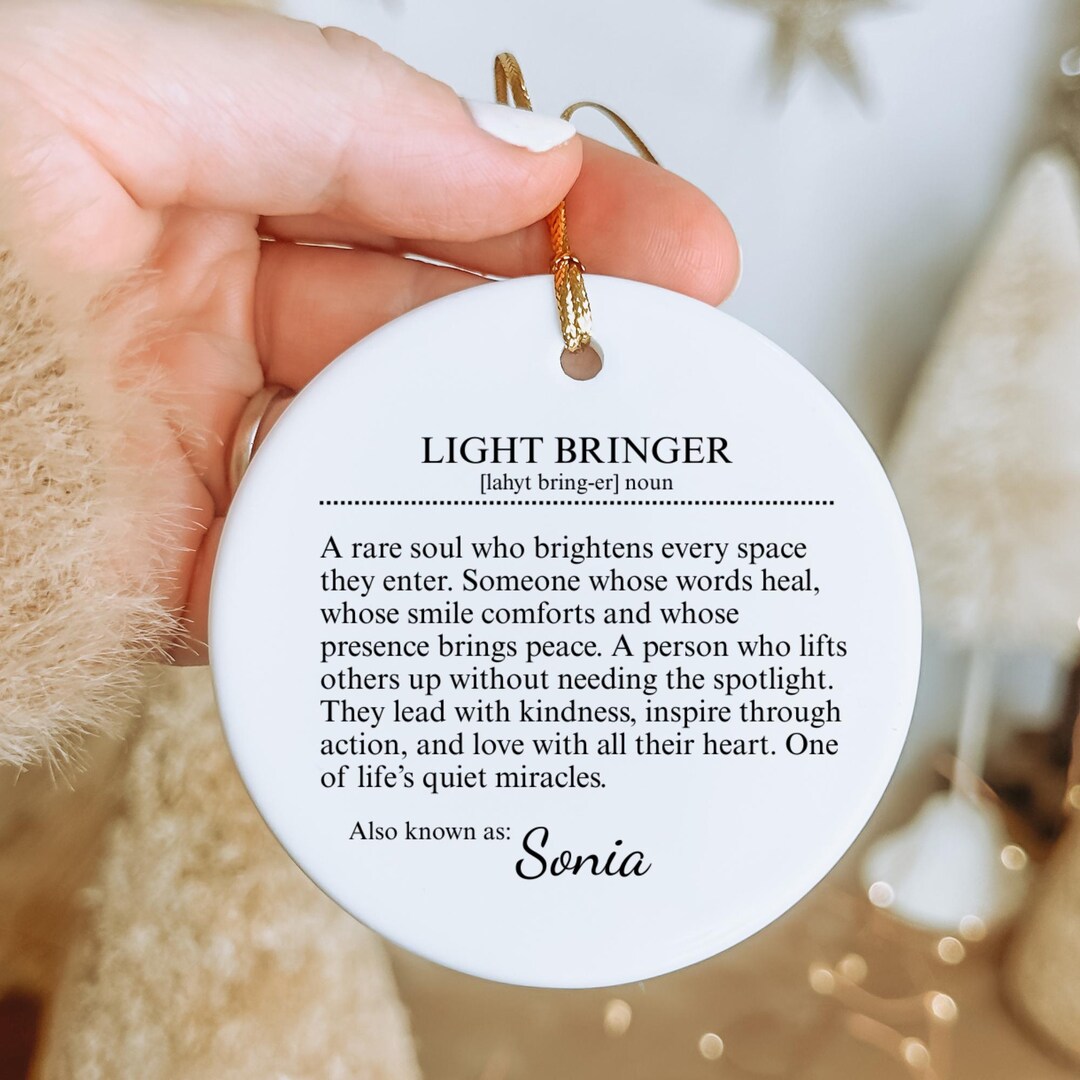 Light Bringer Ornament, Appreciation Gift - Etsy
