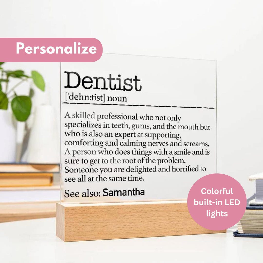 Personalized Dentist Definition Gift, Gift for Dentist, Dentist ...