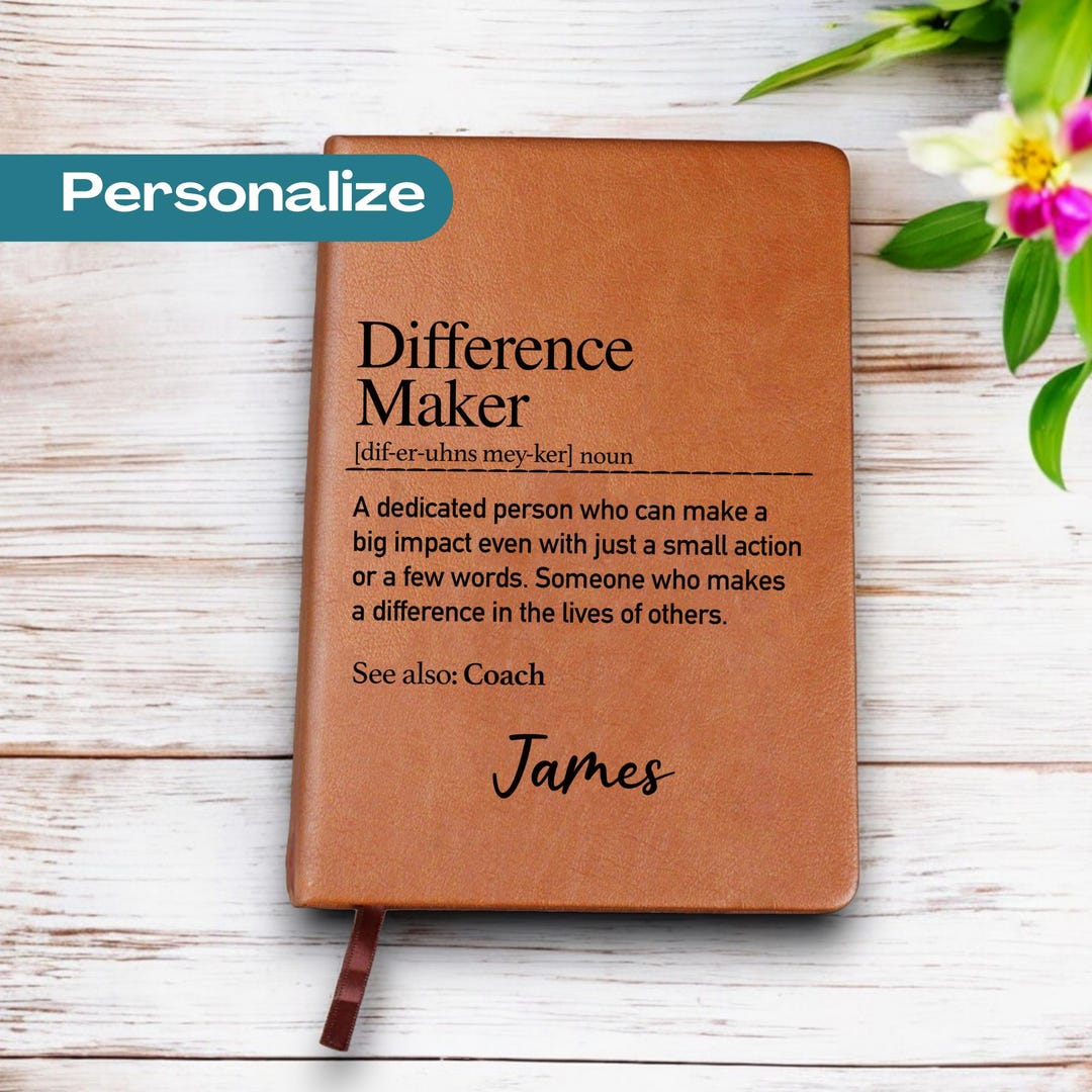 Coach Difference Maker Journal, Appreciation Gift for Coach, Journal ...