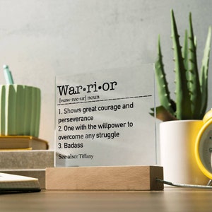Personalized Warrior Definition, Warrior Definition Gift, Custom ...