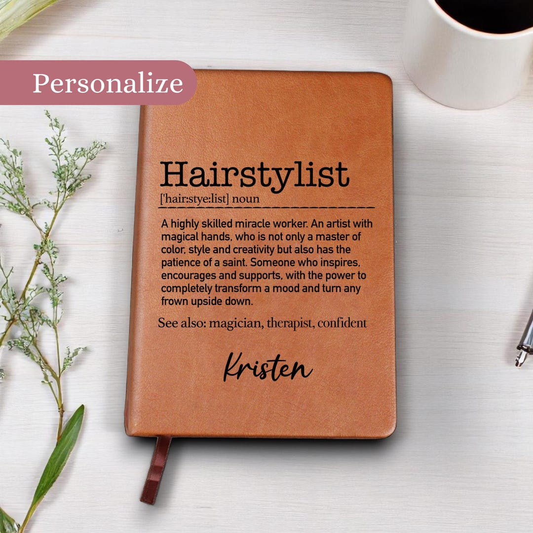 Personalized Hairstylist Definition, Hairstylist Journal, Custom ...