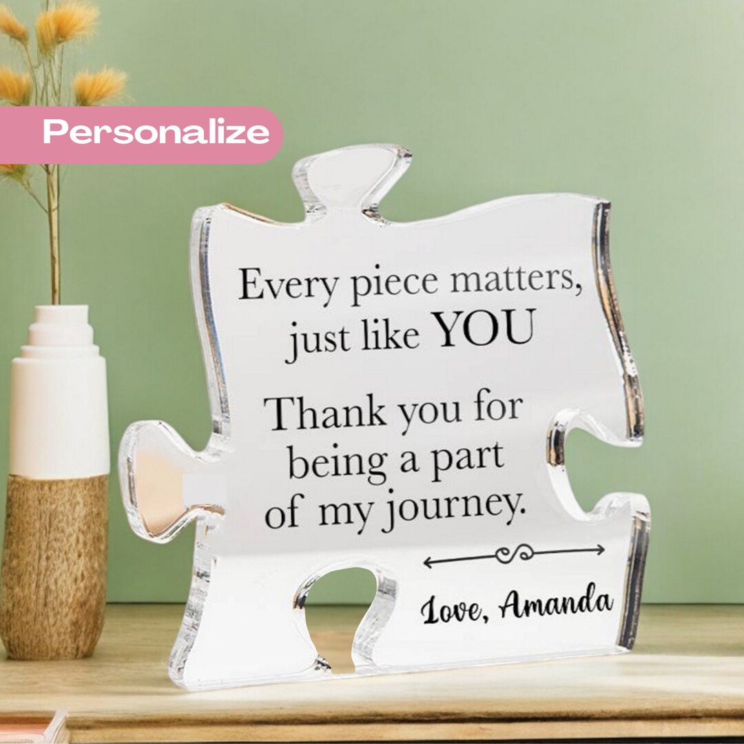 Personalized Mentor Gift, Every Piece Matters Just Like You Thank You ...