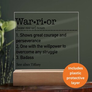 Personalized Warrior Definition, Warrior Definition Gift, Custom ...