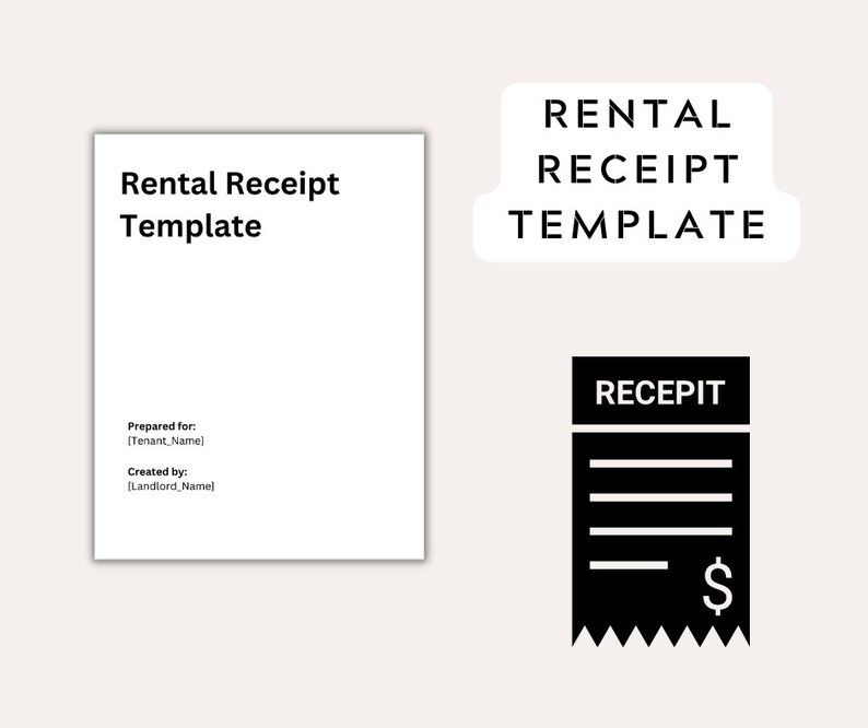 Editable Rent Receipt Template Download - Etsy