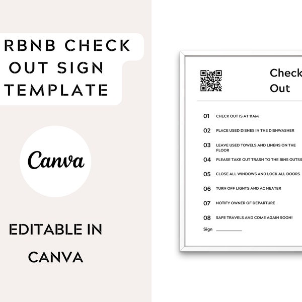 Airbnb Checkout List - Etsy