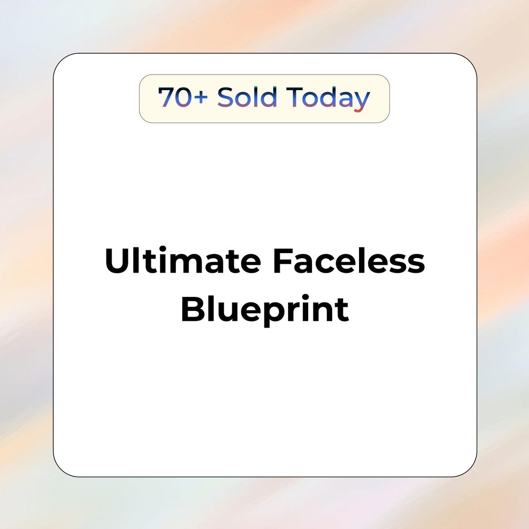 Ultimate Faceless Blueprint | Step-by-step Guide to Build Profitable Faceless Social Media ...