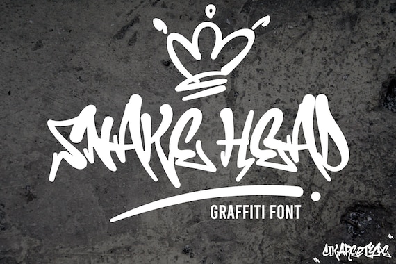 Snakehead Graffiti Font Vintage Font Logo Font Canva Font | Etsy