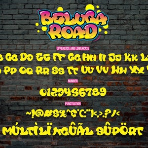 Beluga Road Graffiti Font, Vintage Font, Logo Font, Canva Font ...