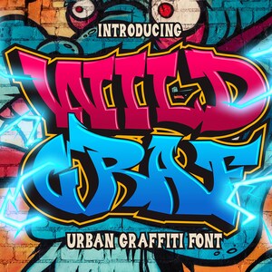 Wild Graf Graffiti Font, Grafitti Font, Logo Font, Canva Font, Branding ...