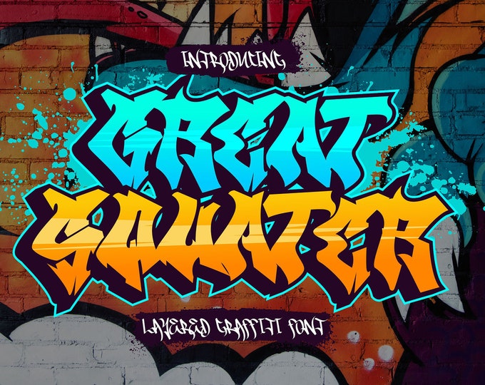 3D Layered Graffiti Font – Squater Urban Style - Etsy