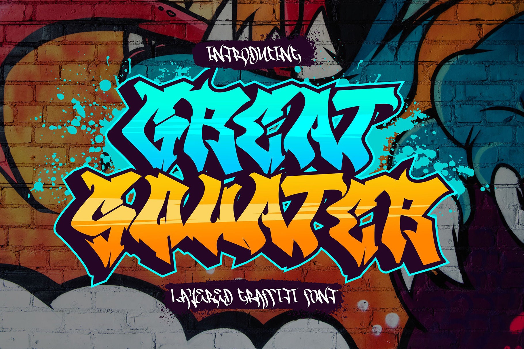 Great Squater - Graffiti Font, 3d Layered Graffiti, Logo Font, Canva ...