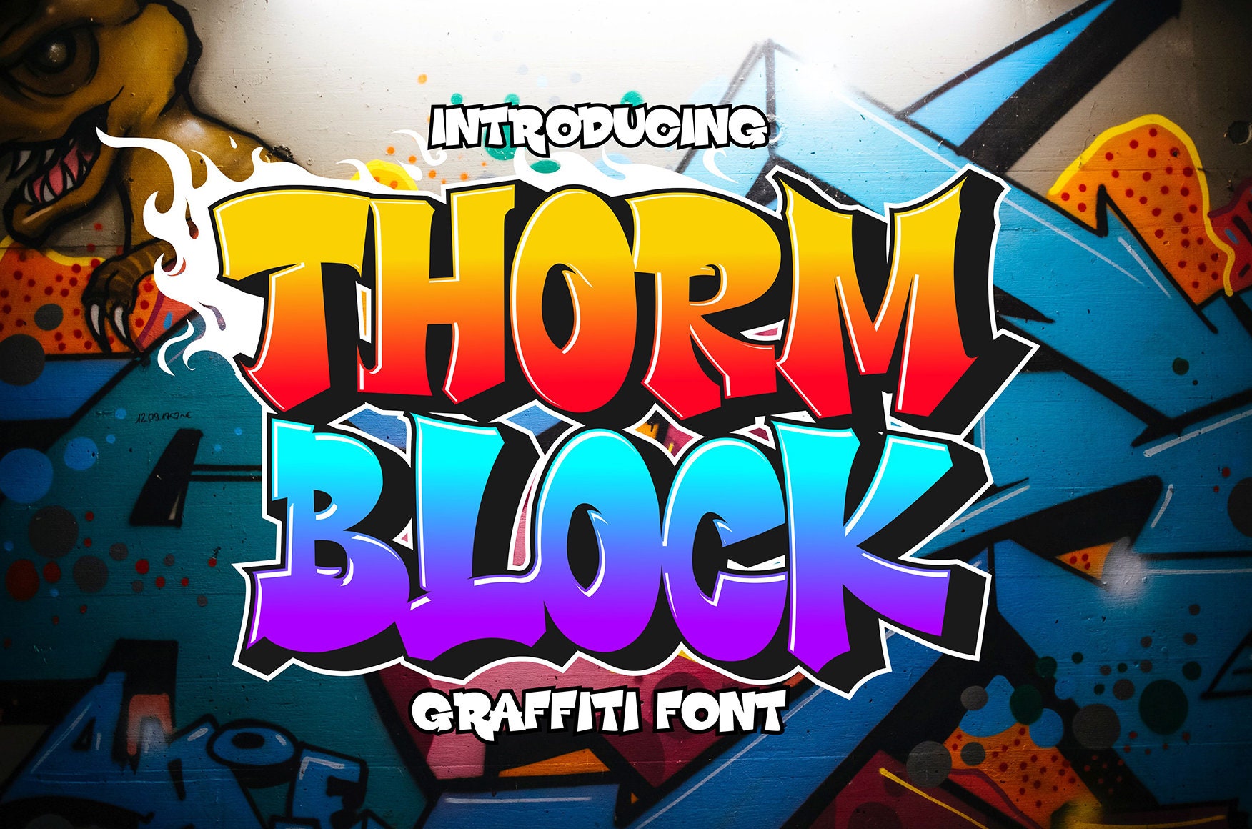 Thorm Black Graffiti Font, Vintage Font, Logo Font, Canva Font ...