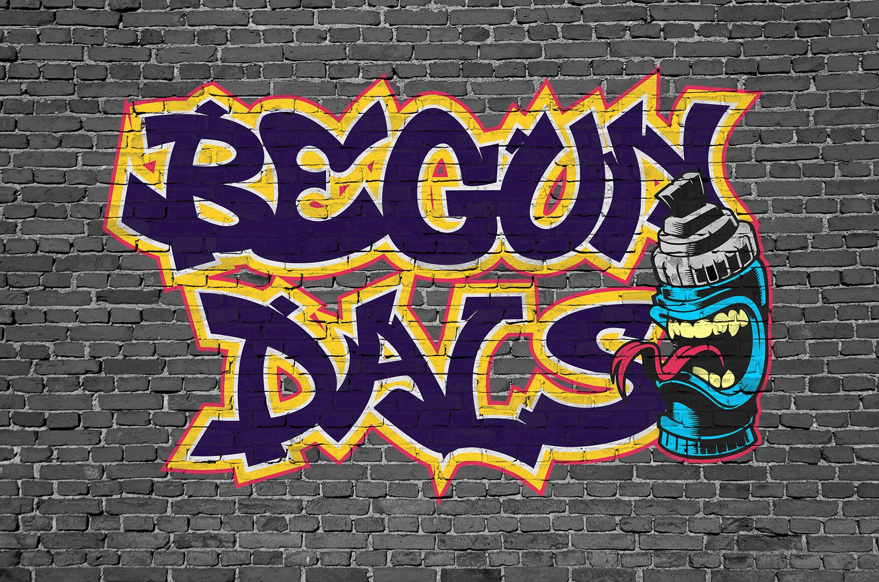 Derans Vandal Graffiti Font, Vintage Font, Logo Font, Canva Font ...