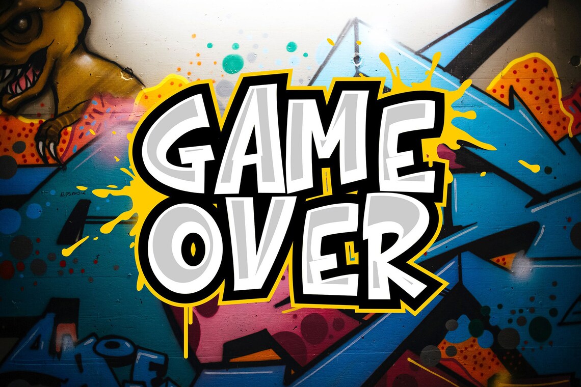 The Bolder Shadow Graffiti Font 3d Layered Graffiti Logo - Etsy