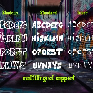 The Bolder Shadow - Graffiti Font, 3d Layered Graffiti, Logo Font ...