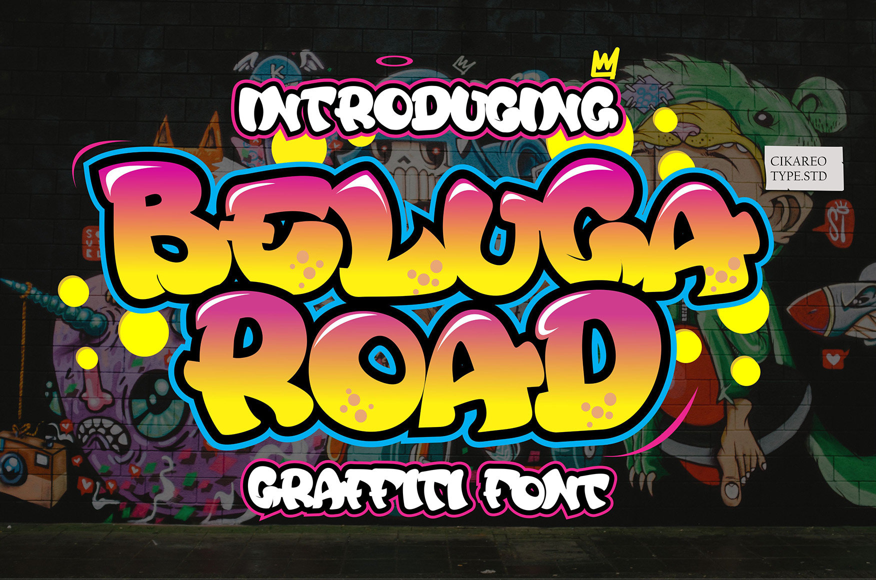 Beluga Road Graffiti Font, Vintage Font, Logo Font, Canva Font ...