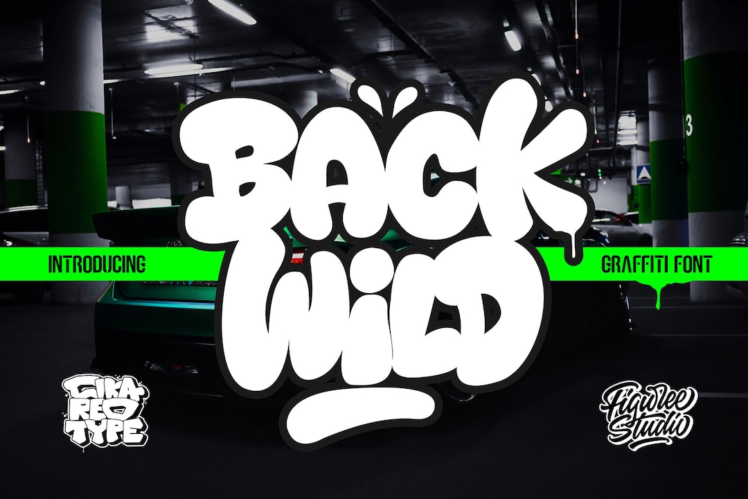 Back Wild Graffiti Font: Chubby Swash Urban Font (OTF, TTF, WOFF) - Etsy