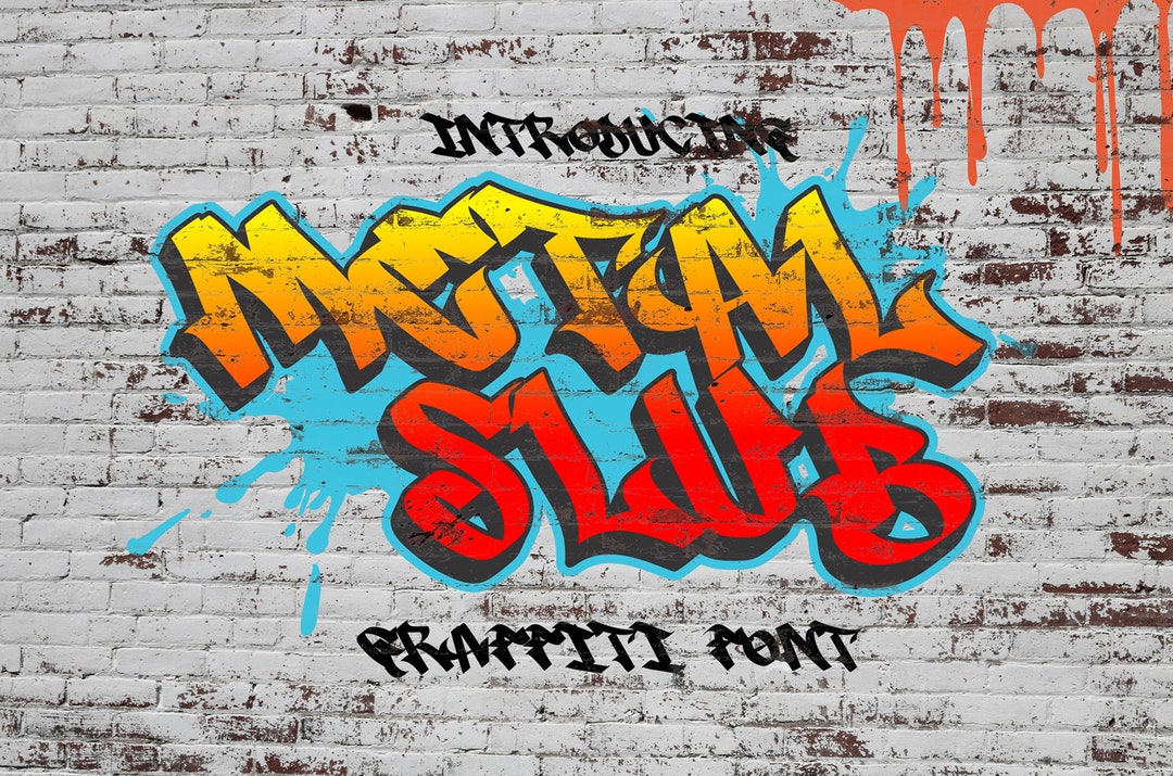 Metal Slub - Realistic Graffiti Tag Font, Vintage Font, Monoline Font ...