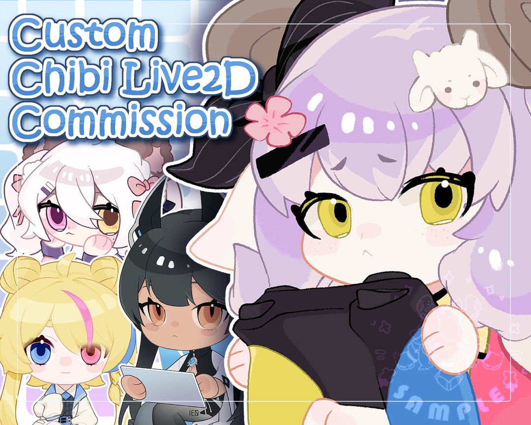Custom Chibi Live2d/vtuber Commission Model Art Ready to Rig Light Live2d Rigging Vtuber - Etsy
