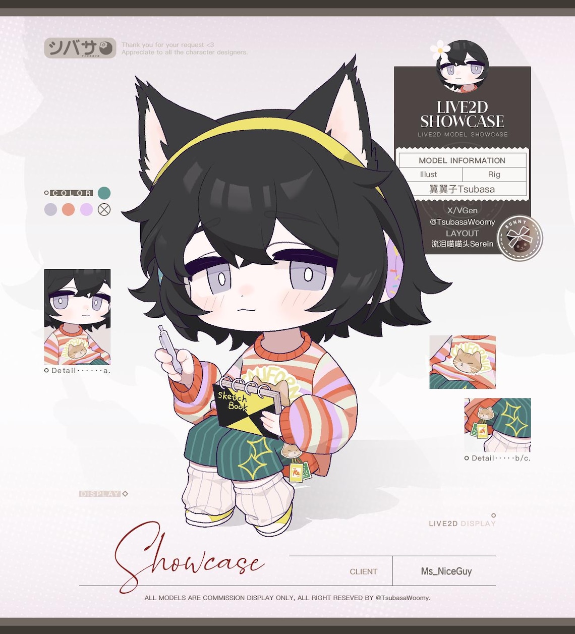 Custom Chibi Live2d Vtuber Model Commission | Art&rig - Etsy