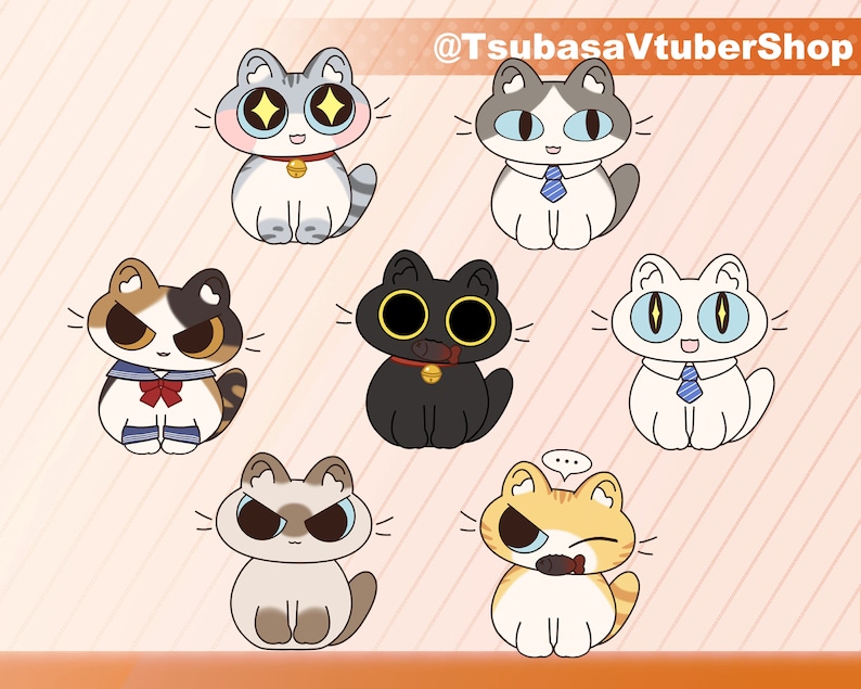 Modelo de gato Vtuber personalizable / Múltiples razas de gatos ...