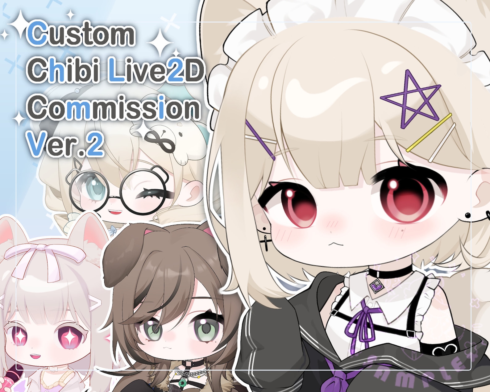 Custom Chibi Live2d Vtuber Commission 2 Live2d Model Ready to Use ...