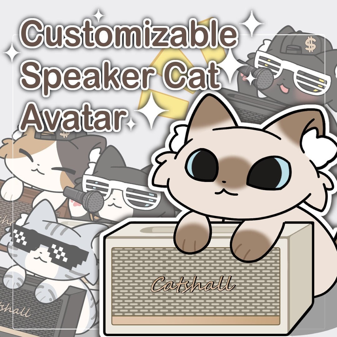 Customizable Speaker Cat Vtuber Model | Vtuber Pet | Stream | Multiple ...