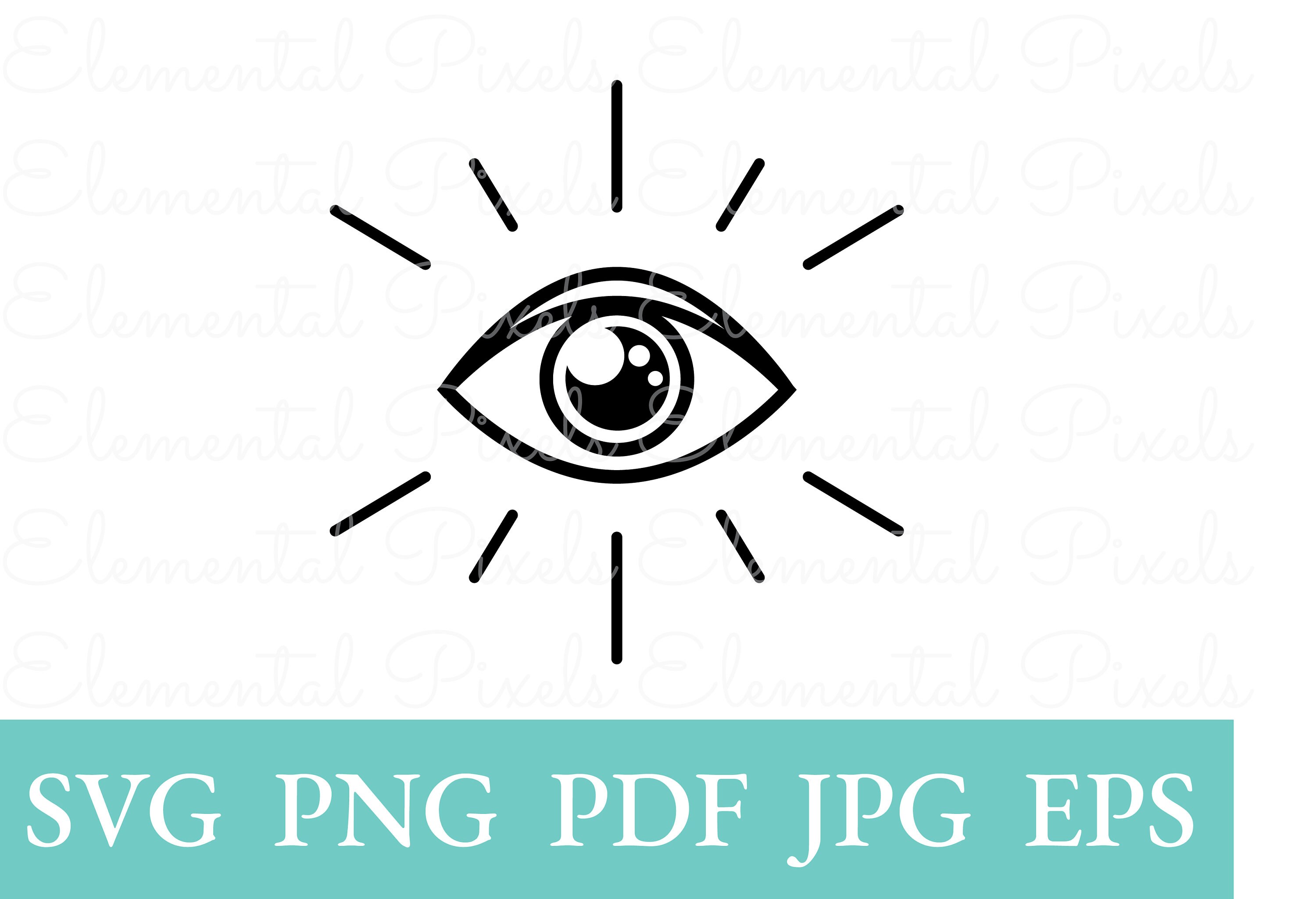 Tercer ojo svg / png brujo para camisetas / clipart esotérico místico ...