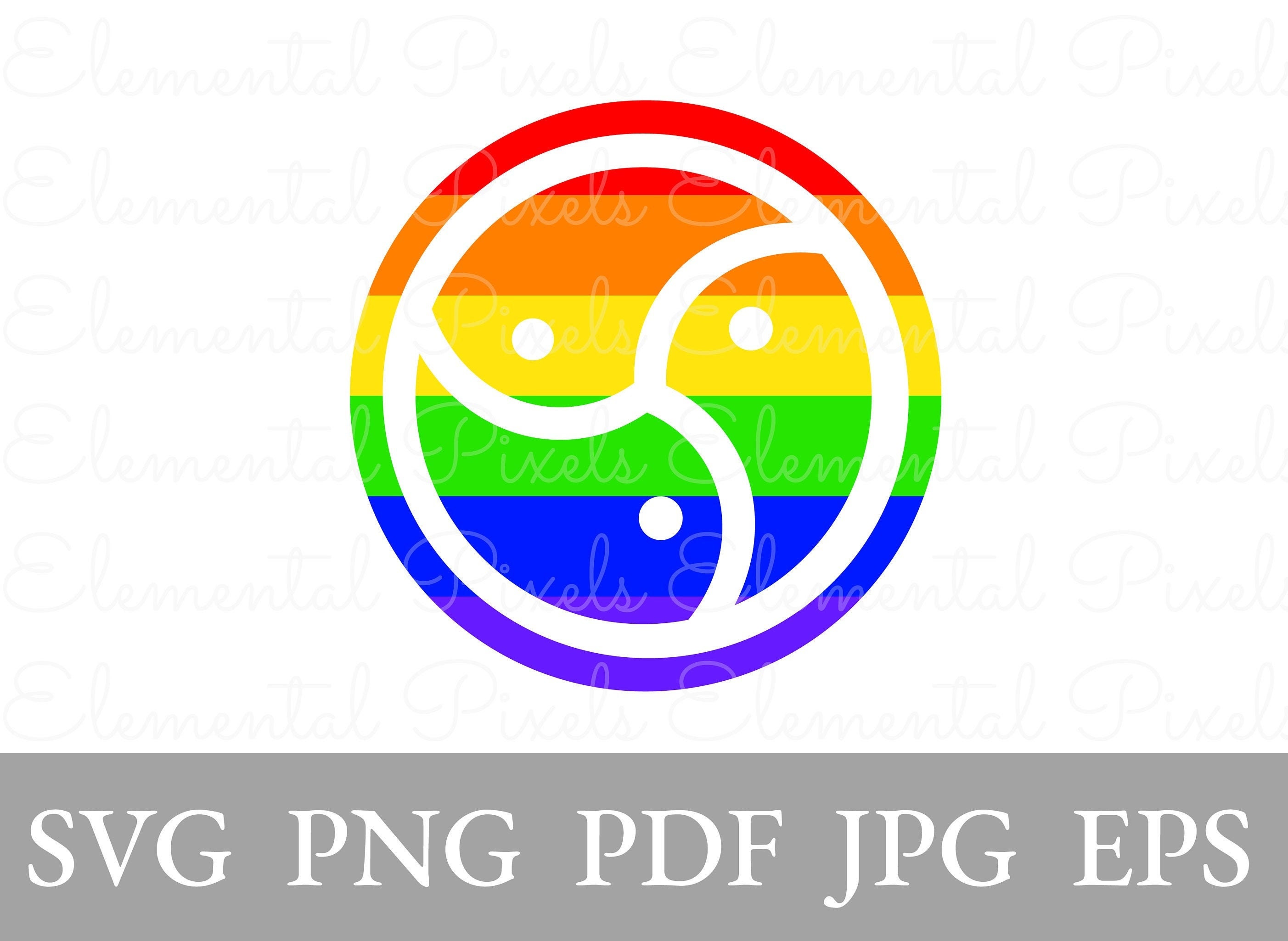 Queer Kink Symbol Svg Rainbow Flag Svg Gay Pride Lgbtq Flag Lesbian Art ...