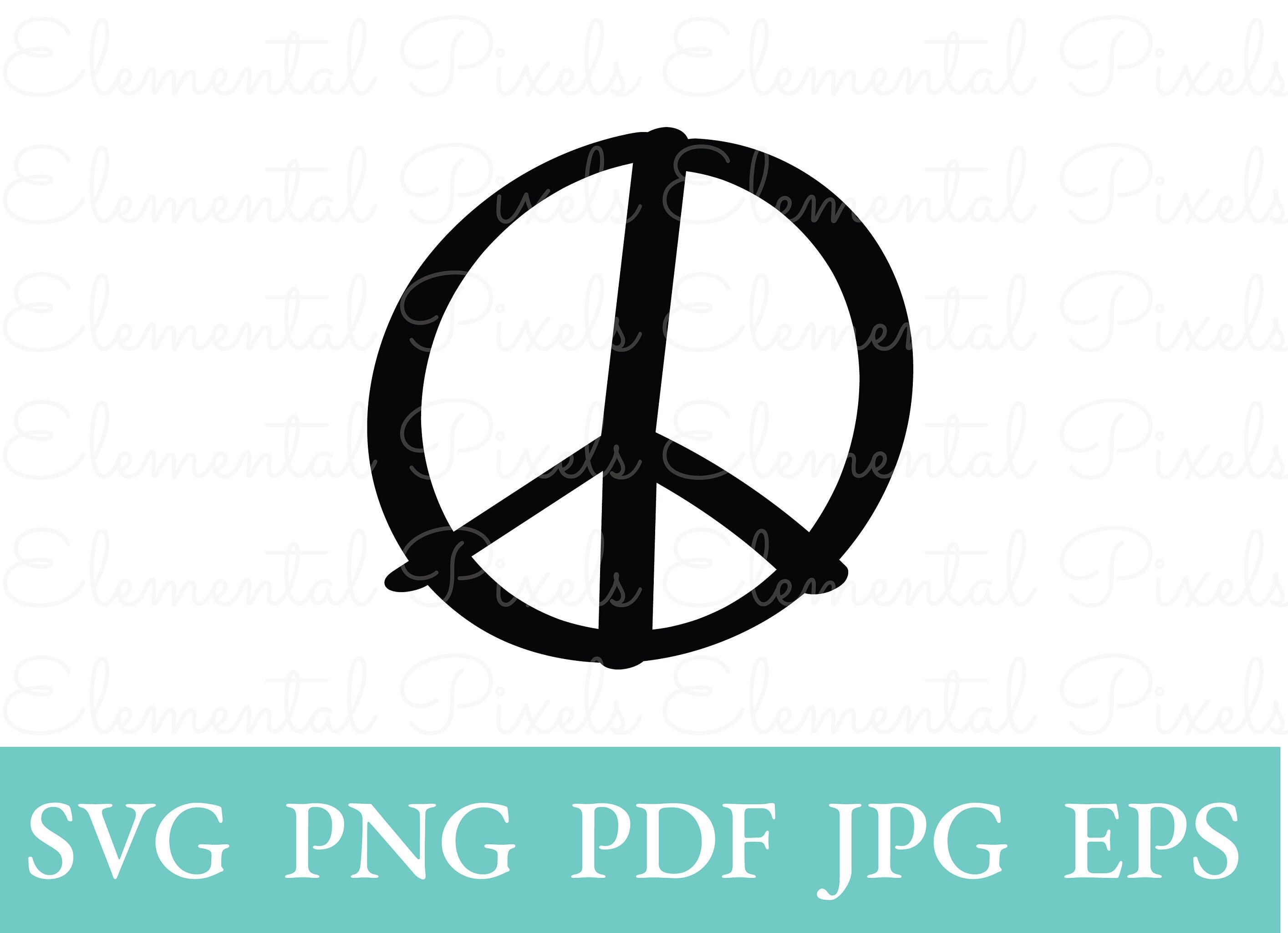 Hand Drawn Peace Sign Svg | Minimalist Peace Symbol Printable Clipart ...