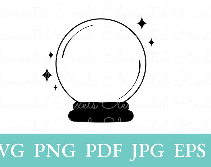 Simple Crystal Ball Svg Witchy Png for Tshirts Vector - Etsy
