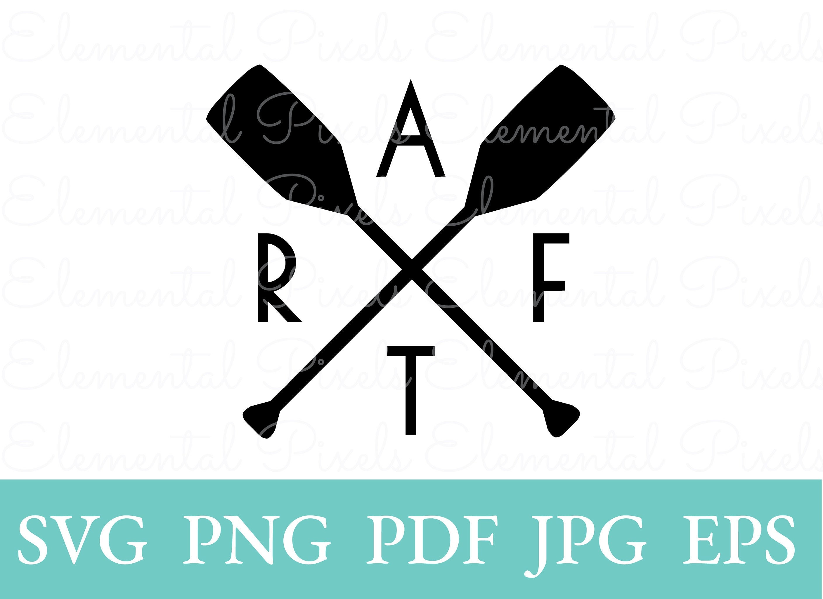 Raft Compass Svg | Crossed Paddles Png for Tshirts | Rafting Paddling ...