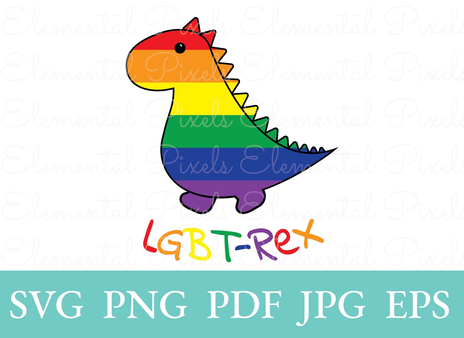 Lgbt-rex Svg | Dinosaur Clipart | Pride Flag Png for Tshirts | Vector ...