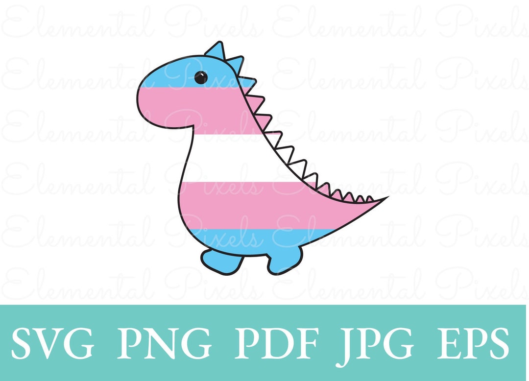 Trannosaurus Rex Svg | Transgender Dinosaur Clipart | Pride Flag Png ...