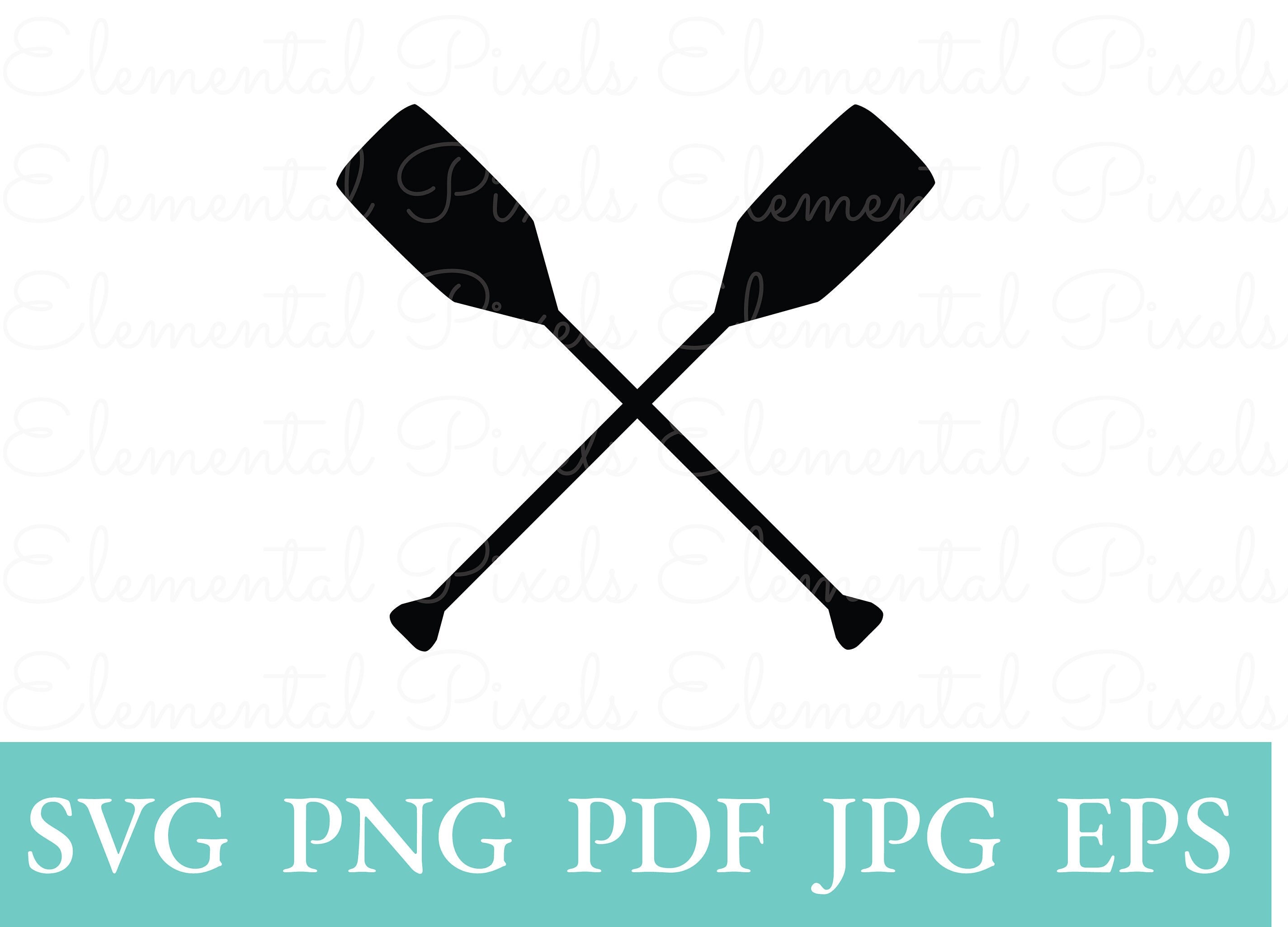Simple Crossed Paddles Canoe Png for Shirts Lakes and Rivers Vector ...
