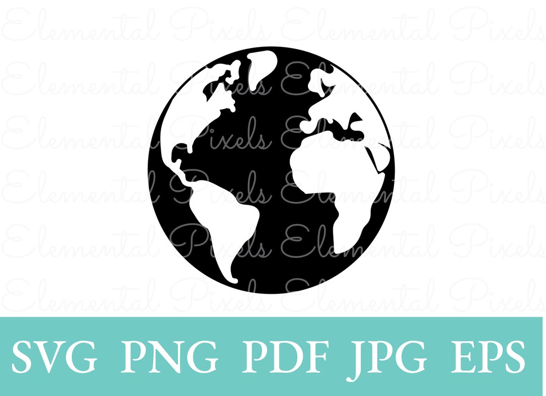 Simple Globe Svg | Planet Png for Stickers | Mother Earth | Hand Drawn ...