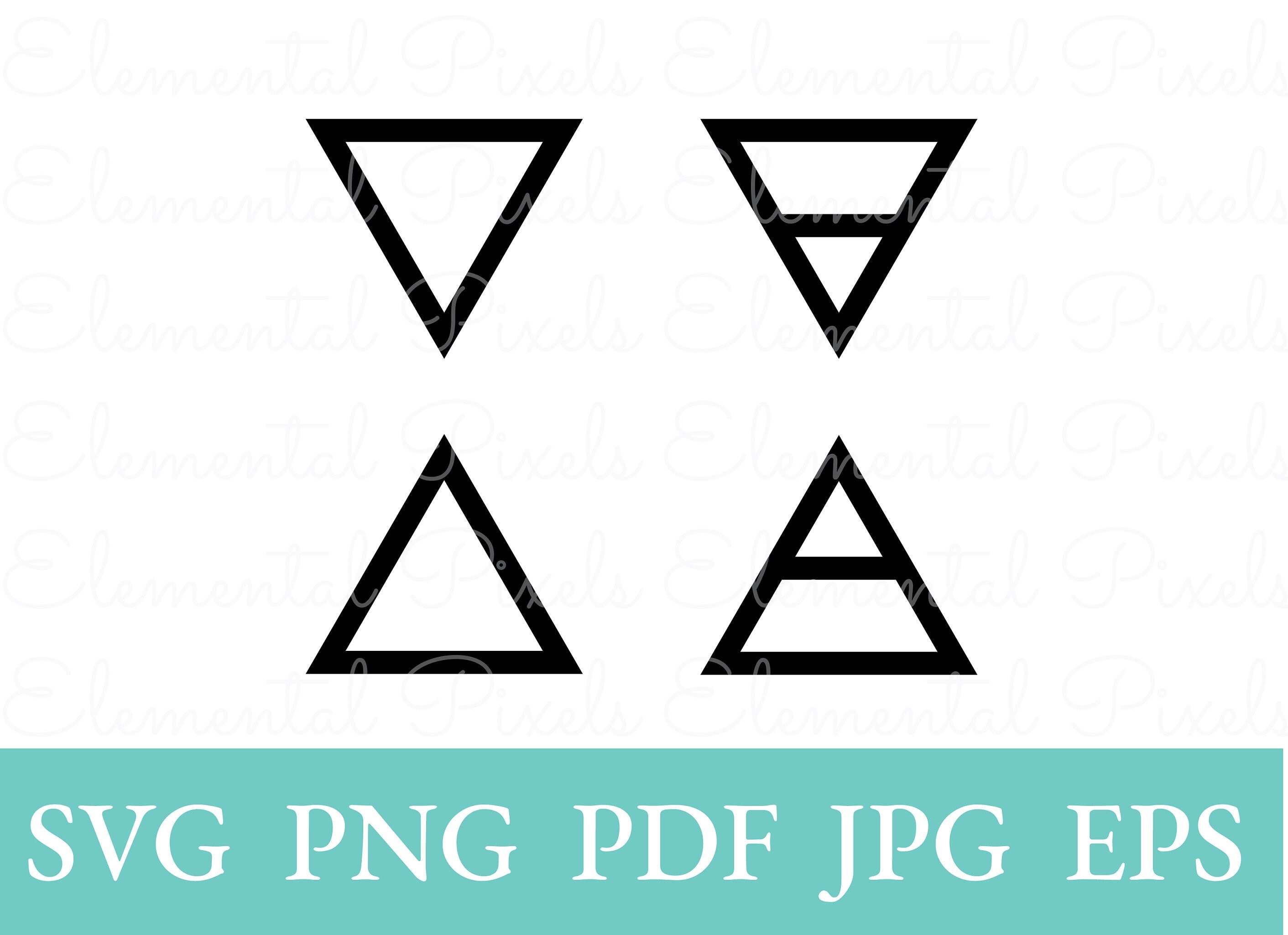 Simple Element Symbols Svg Earth Air Fire Water Alchemical - Etsy UK