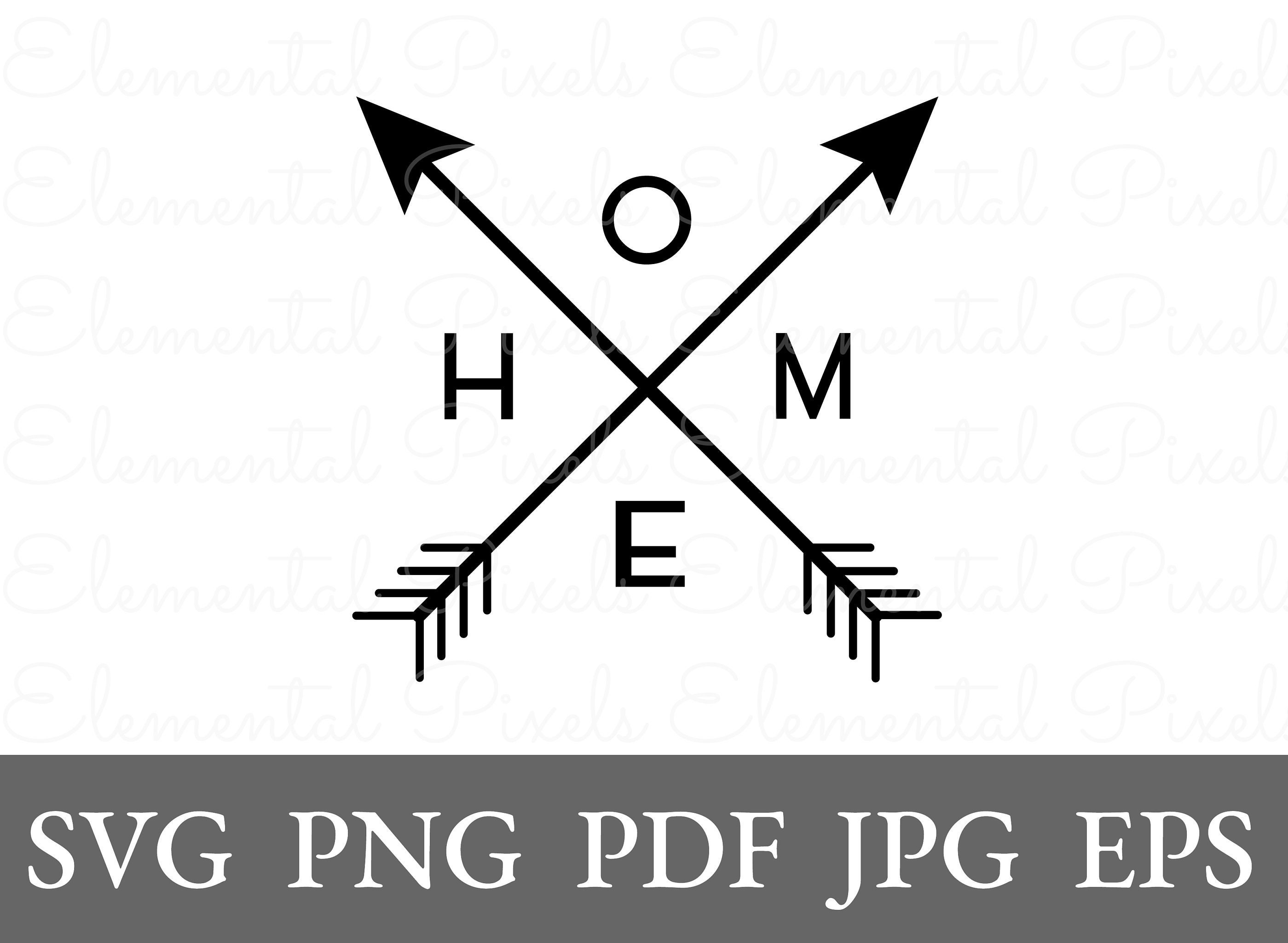 Home Arrows Svg, Svg Arrow, Printable Art, Compass, Farmhouse, Vector ...