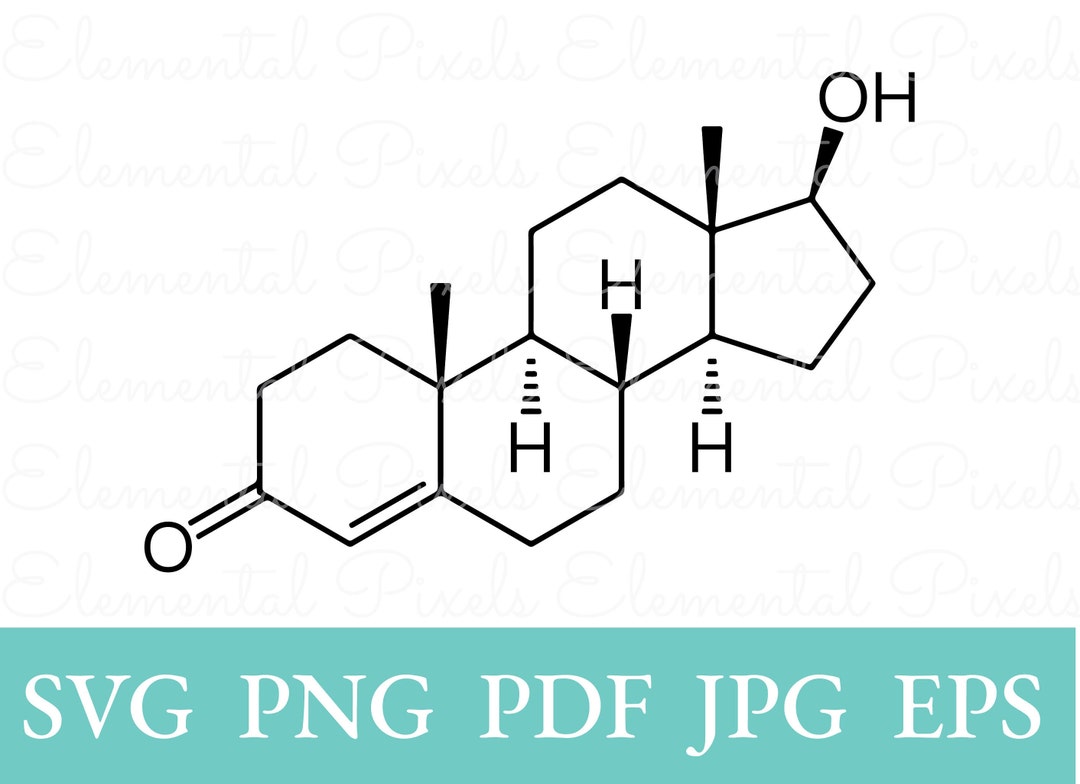 Testosterone Svg | Molecule Png for Shirts | Chemical Structure ...