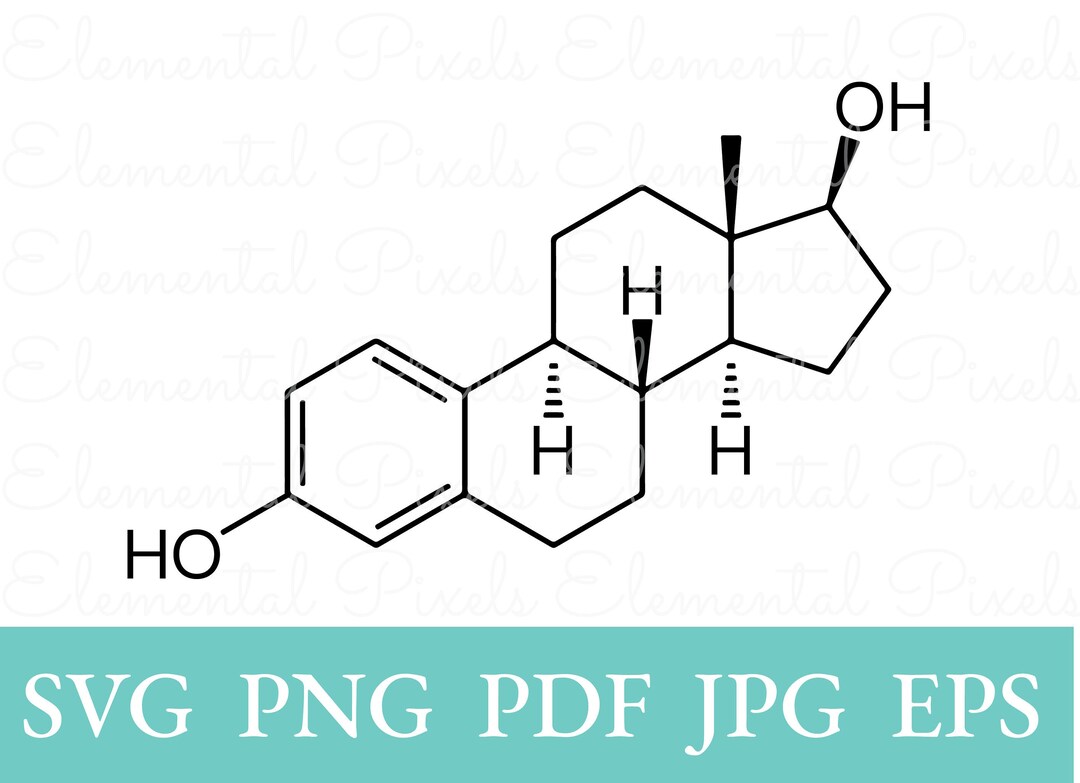 Estrogen Svg | Molecule Png for Shirts | Chemical Structure ...