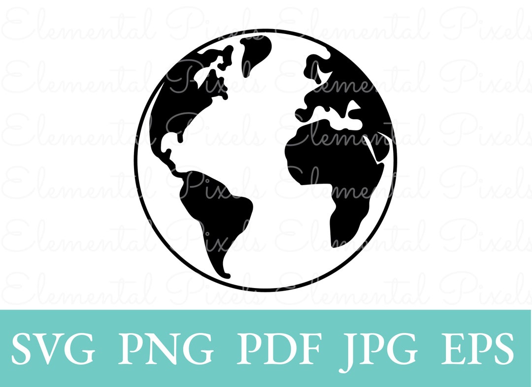 Simple Globe Svg | Planet Png for Stickers | Mother Earth | Hand Drawn ...