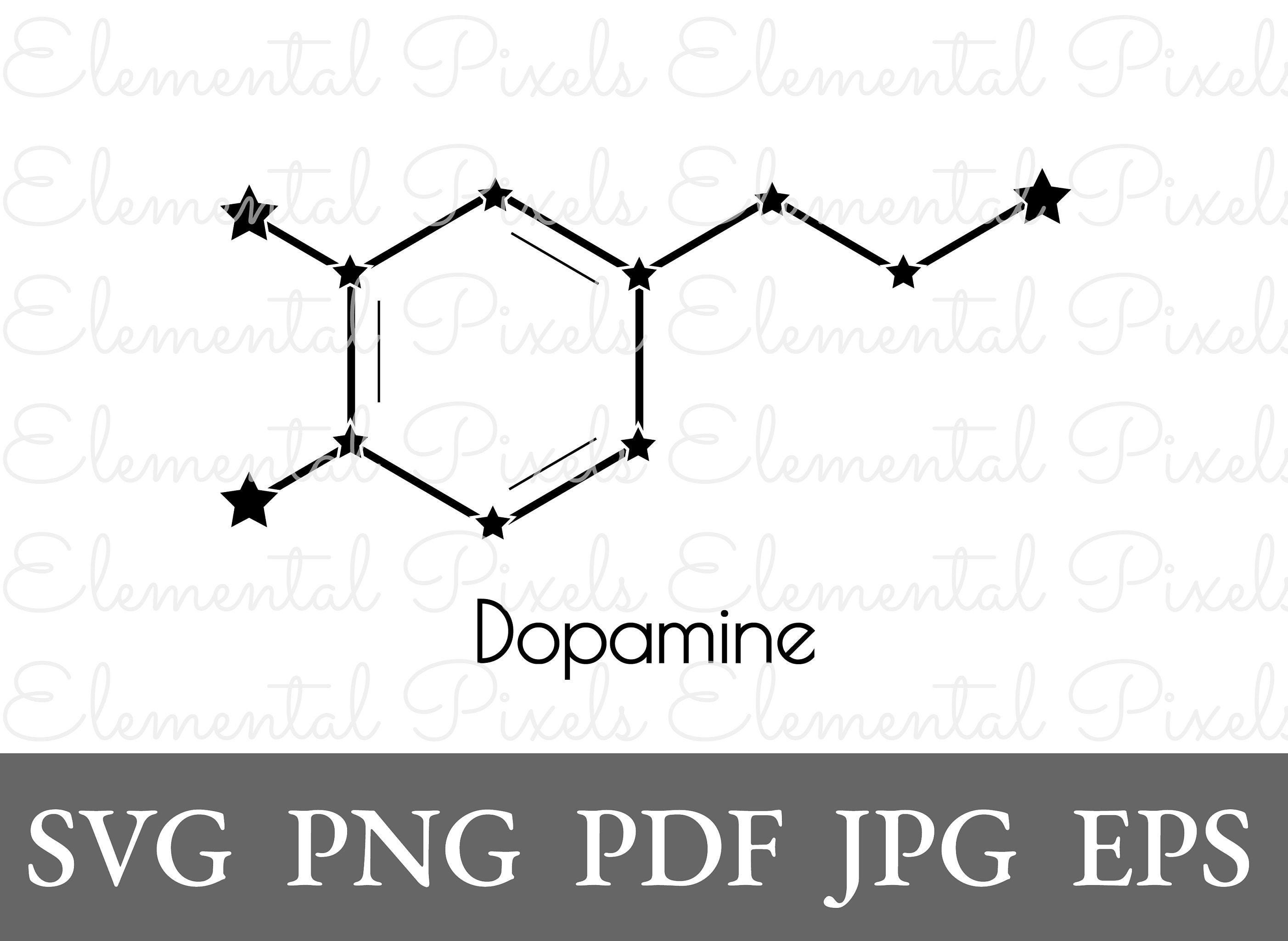 Dopamine Molecule Svg | Constellation Art | Neurotransmitter ...